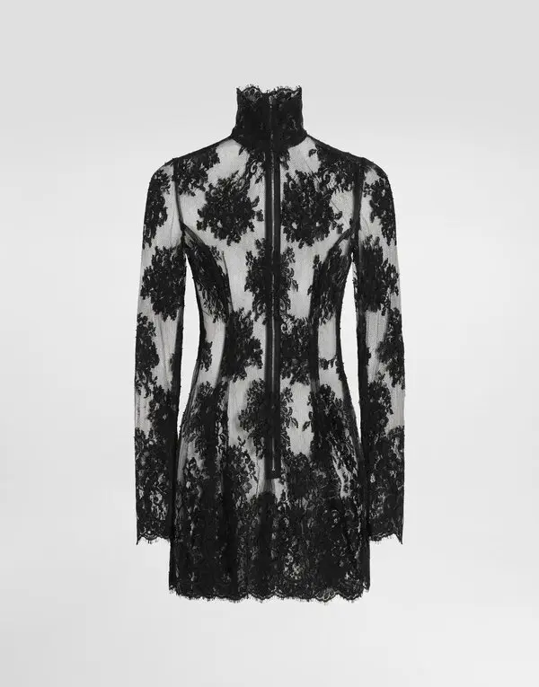Dolce & Gabbana Cordonetto Lace Dress - Black