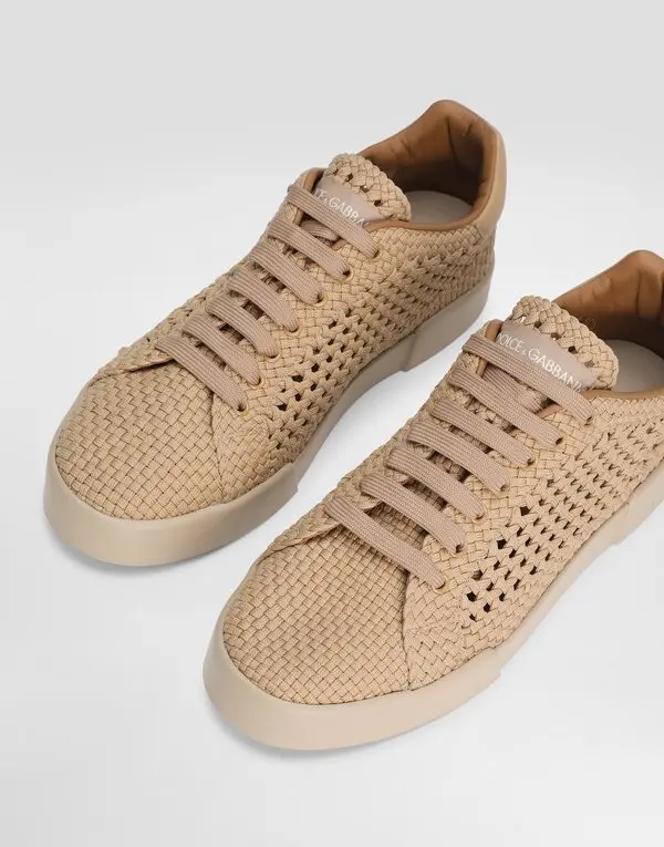 Dolce & Gabbana Portofino Light Strobel Sneakers - Beige