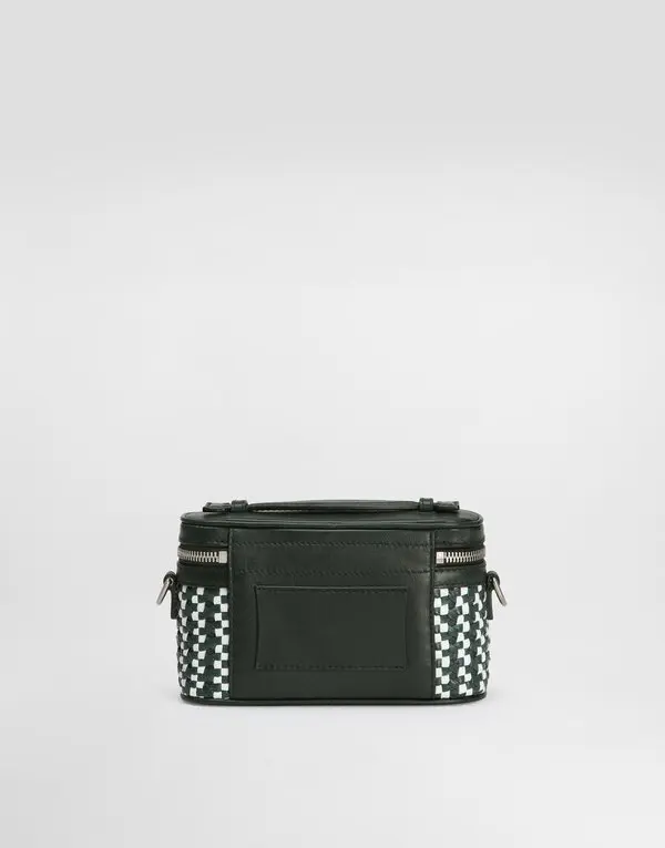 Dolce & Gabbana Atene Crossbody Mini Bag With Woven Leather - Multicolor