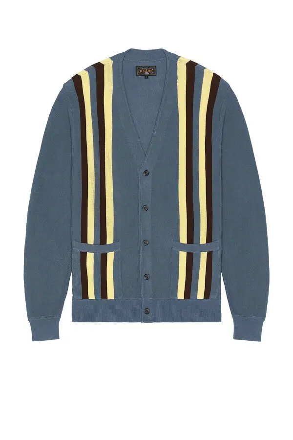 BEAMS Cardigan Stripe