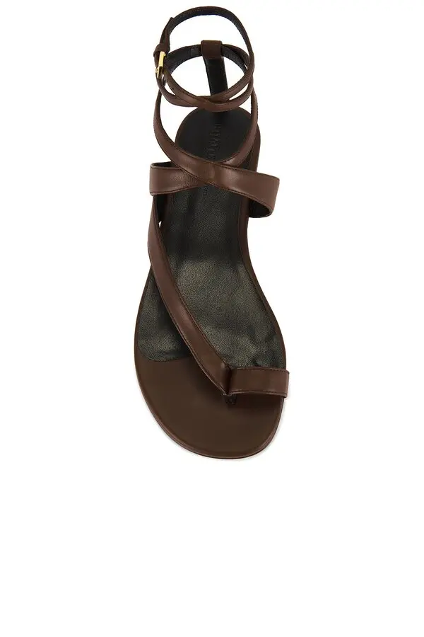 Khaite Aimee Ankle Strap Sandal - Cigar