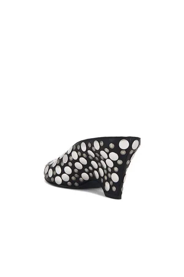 Khaite Cloak Stud Mules - Black