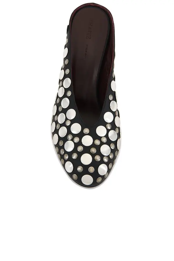 Khaite Cloak Stud Mules - Black