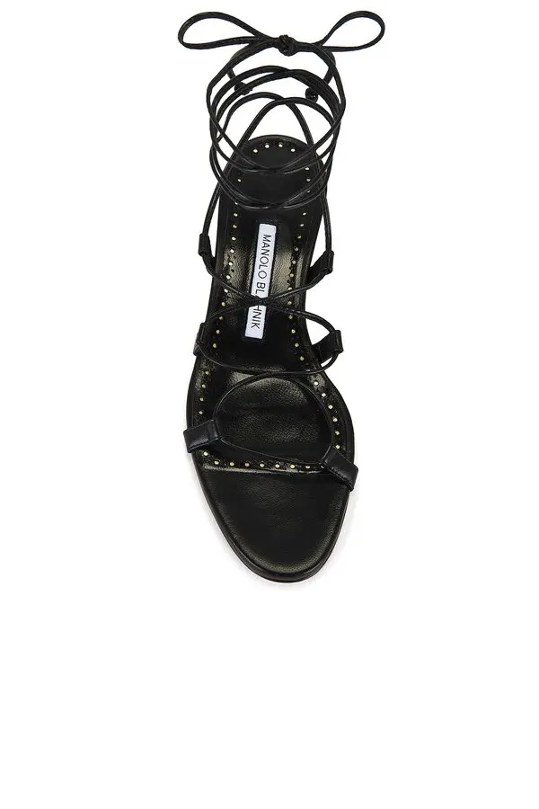 Manolo Blahnik Della San 30 Sandal - Black