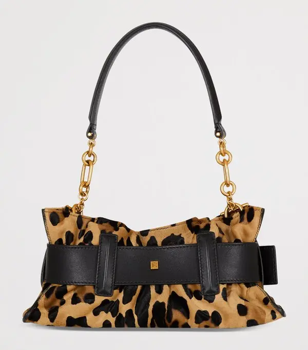 Balmain Mini Leopard Anthem Shoulder Bag - Brown