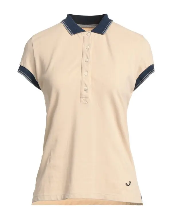 JACOB COHЁN Polo Shirt With Embroidered Logo - Beige