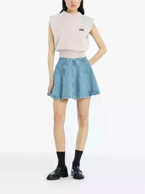 ROTATE BY BIRGER CHRISTENSEN Padded-shoulder Knit Vest - Pink