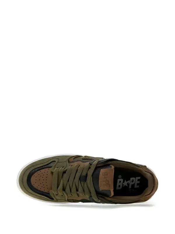 A BATHING APE Sk8 Sta™ #6 Star-patch Leather Sneakers