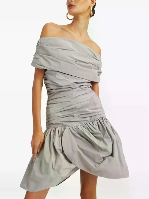 ROTATE BY BIRGER CHRISTENSEN Off-the-shoulder Ruched Mini Dress