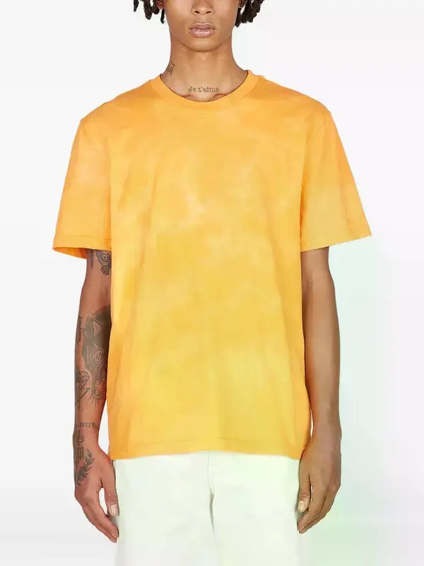 NOTSONORMAL Washed Crew Neck T-shirt - Orange