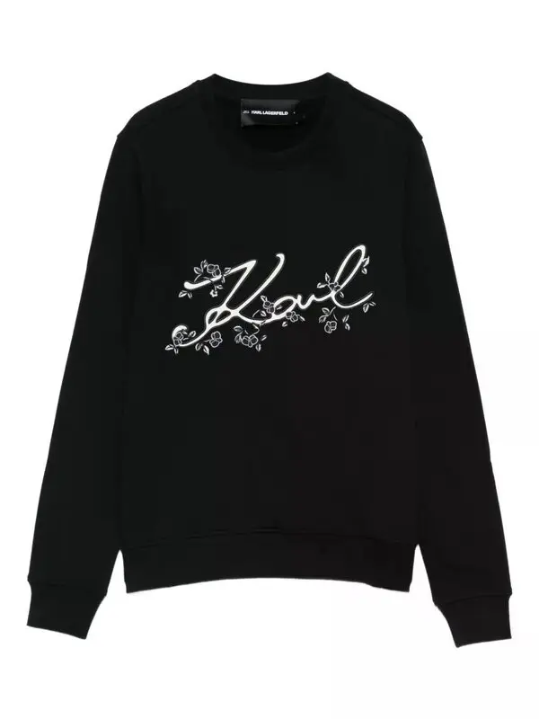 Karl Lagerfeld Floral-embroidered Sweatshirt