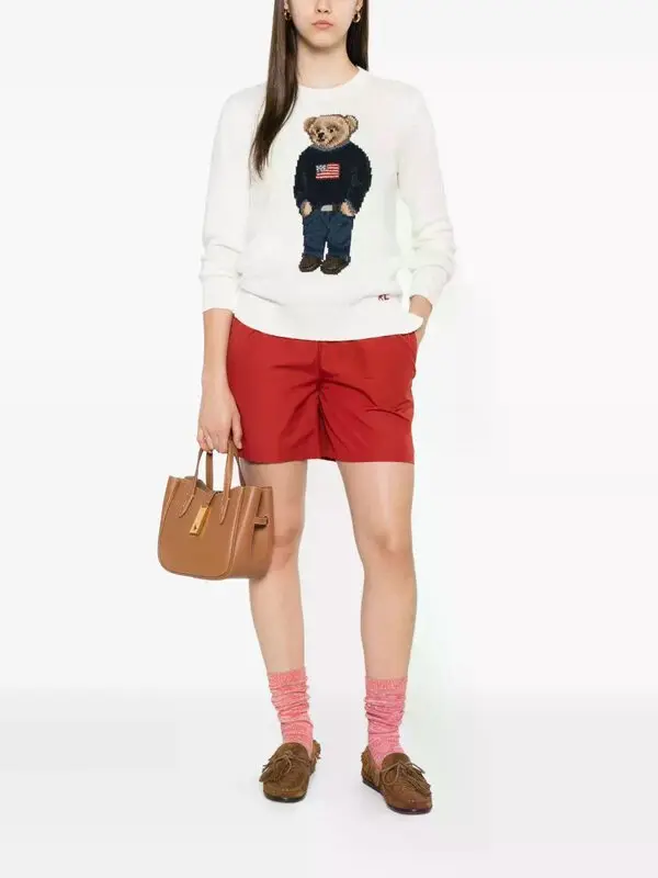 Polo Ralph Lauren Embroidered Polo Bear Sweater - Neutrals