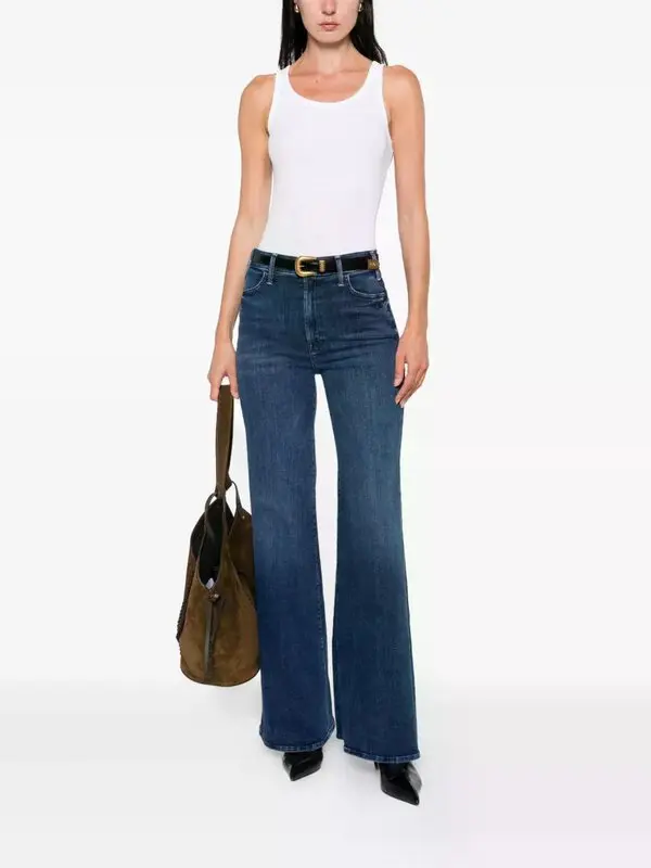 MOTHER The Hustler Roller Sneak Jeans - Blue