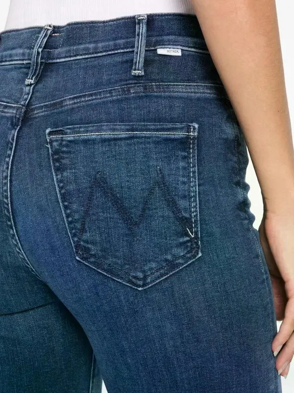 MOTHER The Hustler Roller Sneak Jeans - Blue