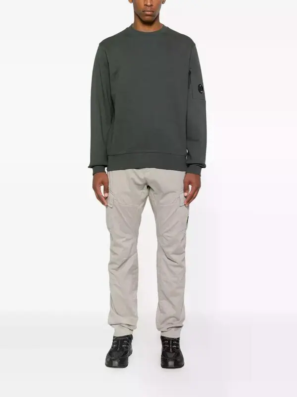 C.P. COMPANY Lens-detail Crew-neck Sweatshirt - Green