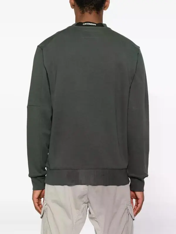 C.P. COMPANY Lens-detail Crew-neck Sweatshirt - Green