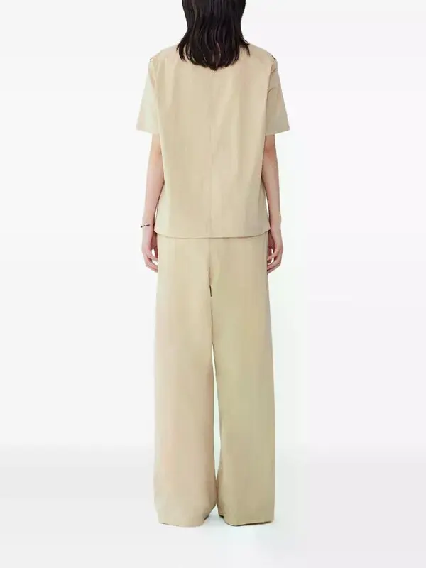 STUDIO TOMBOY Zip-fastening Short-sleeve Shirt - Neutrals