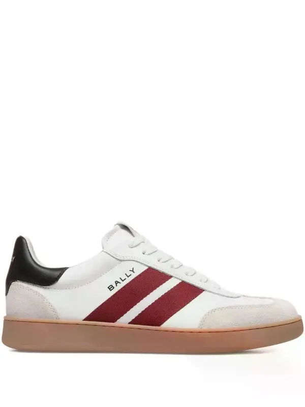 Bally Retro Crest Leather Sneakers - White
