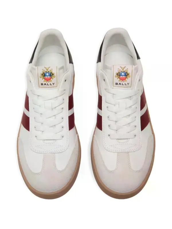 Bally Retro Crest Leather Sneakers - White