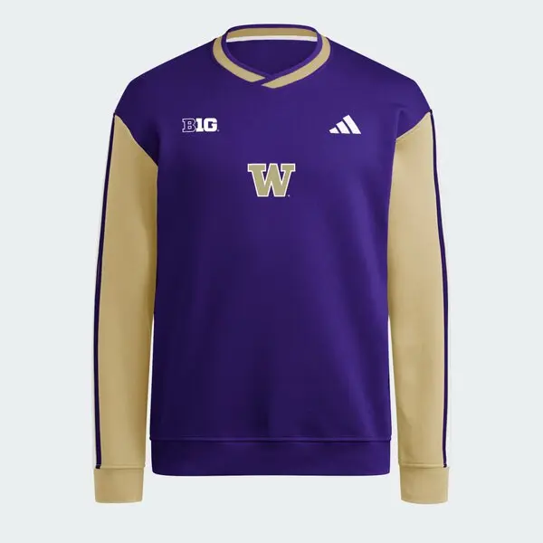 Adidas Washington Huskies 3-stripes Fleece Crew