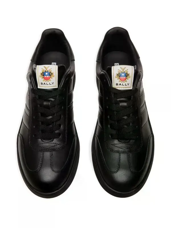 Bally Crest Ribbon-detail Low-top Sneakers - Black