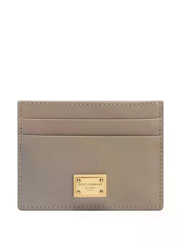 Dolce & Gabbana Logo-plaque Cardholder - Neutrals