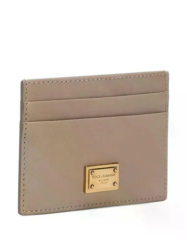 Dolce & Gabbana Logo-plaque Cardholder - Neutrals