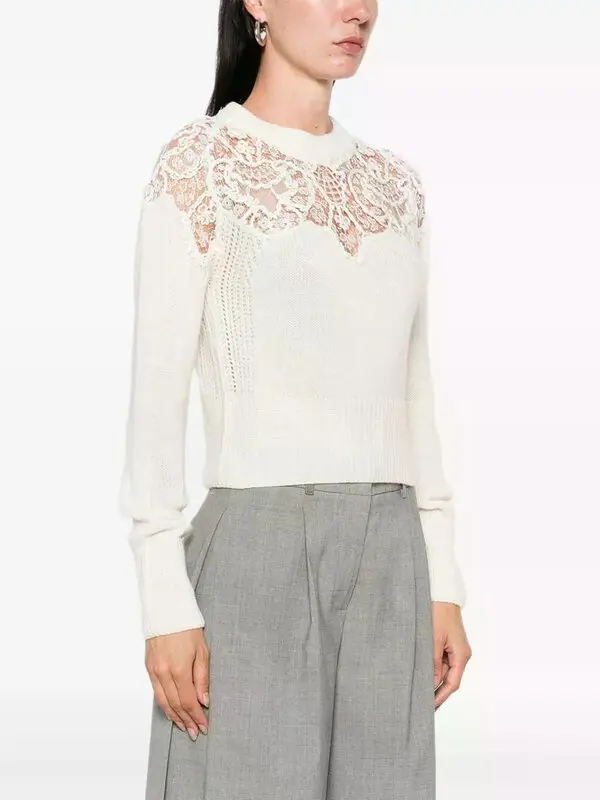Ermanno Scervino Lace-insert Sweater
