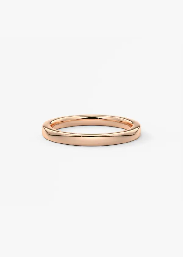 FRANK DARLING Square Wedding Band 2mm - Yellow Gold