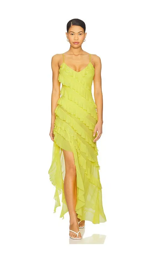 AFRM Vienna Ruffled Maxi Dress