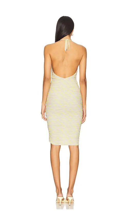 AFRM Norwood Ruched Halterneck Dress