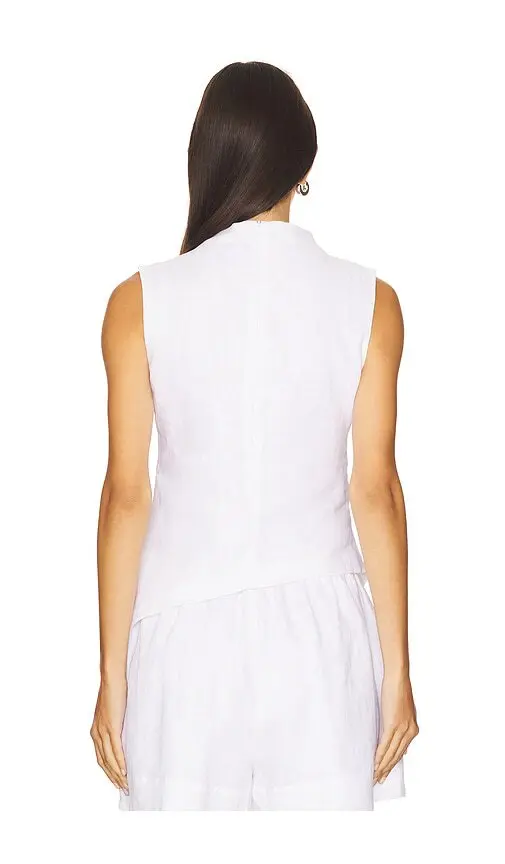 AEXAE Linen Ruched Top