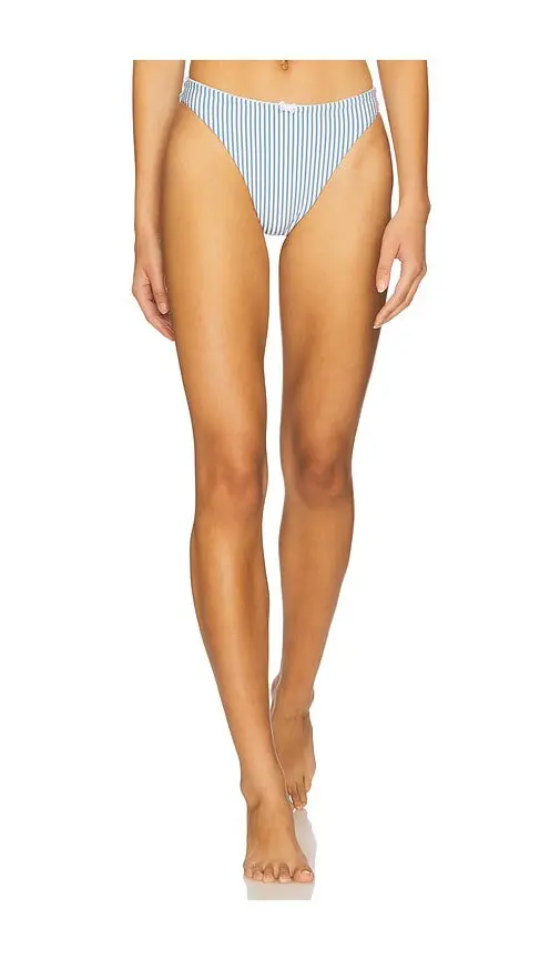 Tularosa Lottie Bikini Bottom - Blue & White Stripe