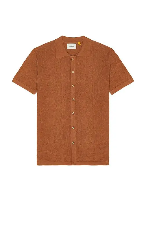 CRITICAL SLIDE Rails Knit Shirt - Brown