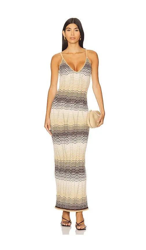 Ronny Kobo Vuolo Knit Dress In Neutral Multi - 65% Off | Editorialist