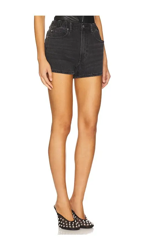 Alexander Wang Marathon Short With Logo Emboss Side Panels