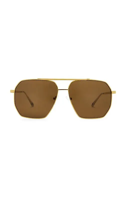 AIRE Asteroid Sunglasses - Bright Gold & Brown Mono