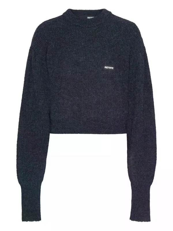 ROTATE BY BIRGER CHRISTENSEN Cuffed-sleeve Crewneck Sweater