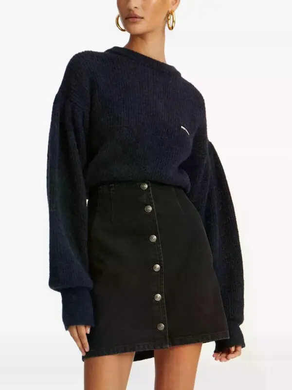 ROTATE BY BIRGER CHRISTENSEN Cuffed-sleeve Crewneck Sweater