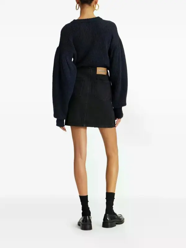 ROTATE BY BIRGER CHRISTENSEN Cuffed-sleeve Crewneck Sweater
