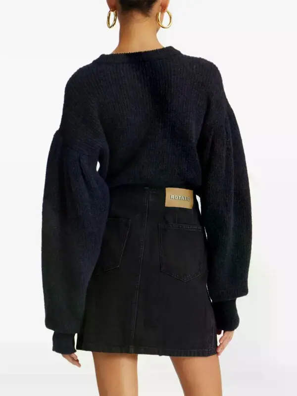 ROTATE BY BIRGER CHRISTENSEN Cuffed-sleeve Crewneck Sweater