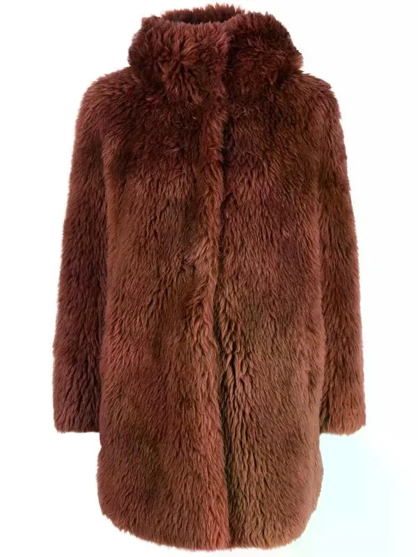 YVES SALOMON Short Hooded Wool Coat