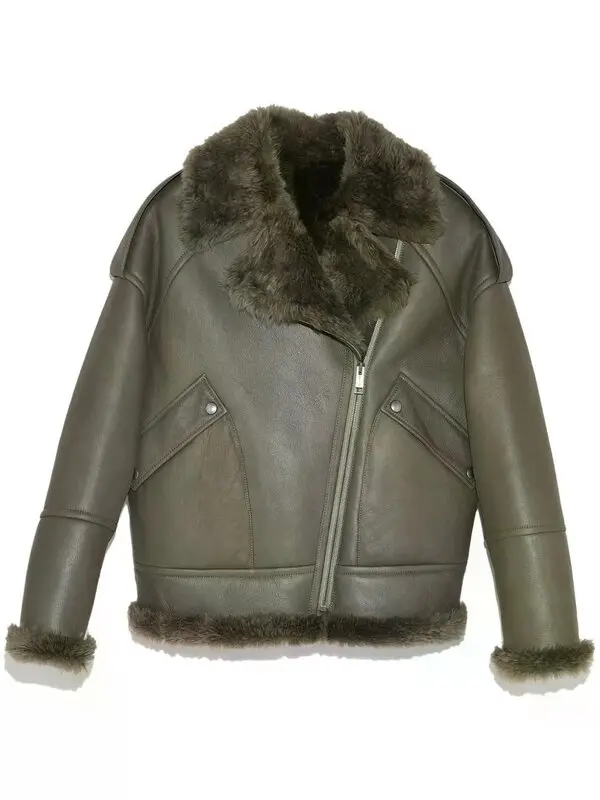 YVES SALOMON Shearling-lining Biker Jacket