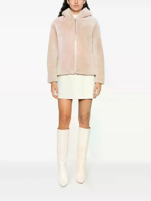 YVES SALOMON Shearling Hooded Jacket