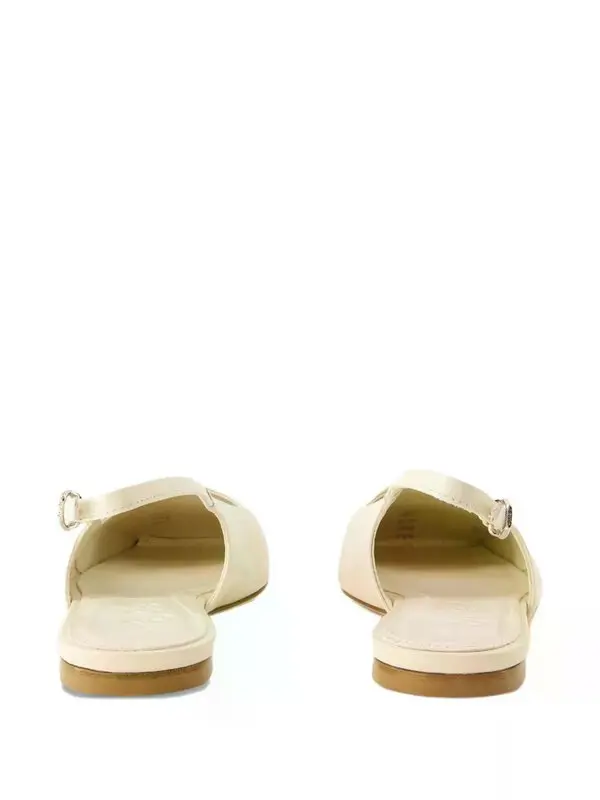 AeydĒ Liya Slingback Leather Flat Pumps