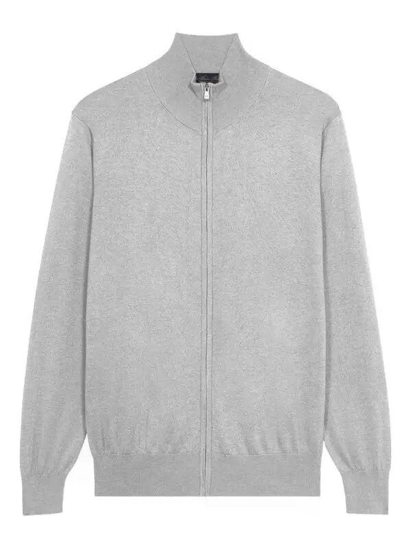 Brooks Brothers High-neck Zip-front Sweater
