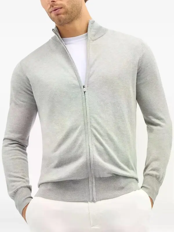 Brooks Brothers High-neck Zip-front Sweater