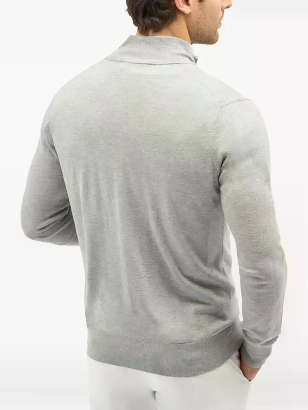 Brooks Brothers High-neck Zip-front Sweater