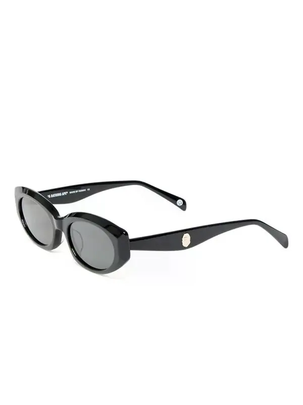 A BATHING APE Oval-frame Sunglasses - Black