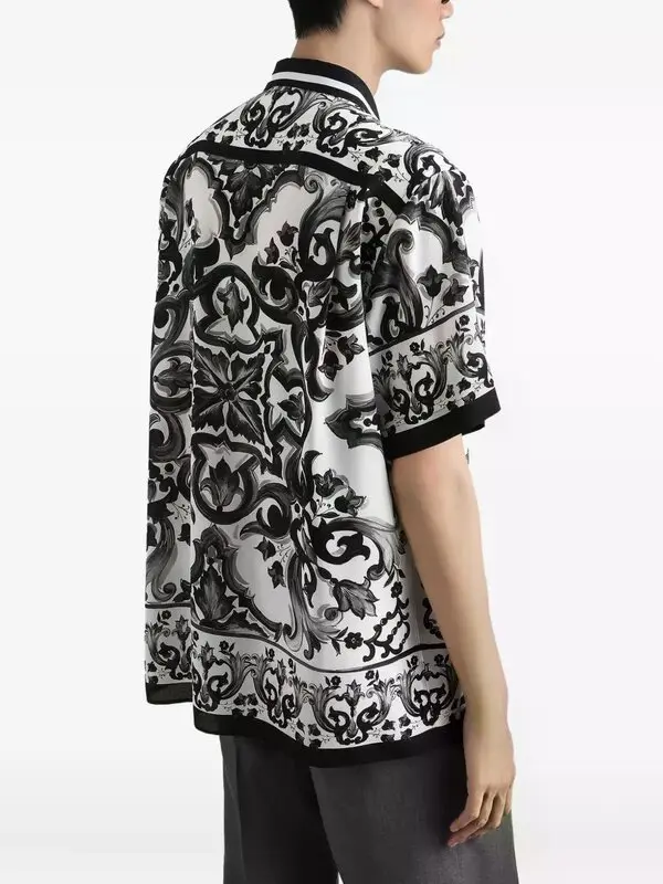 Dolce & Gabbana Graphic-print Silk Shirt